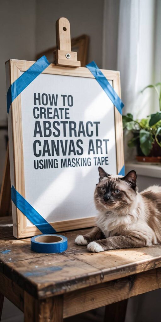 How To Create Abstract Canvas Art Using Masking Tape