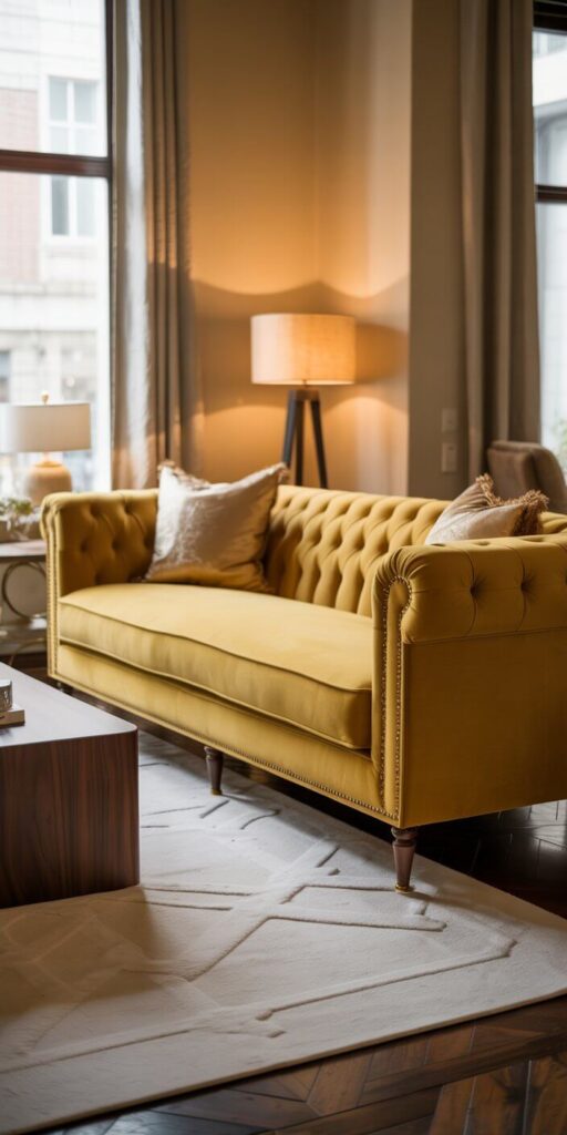 How To Style A Gold Velvet Sofa In Your Living Room