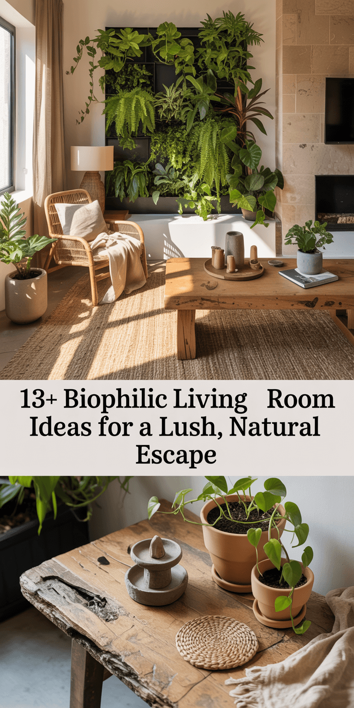 13+ Biophilic Living Room Design Ideas For A Lush, Natural Escape