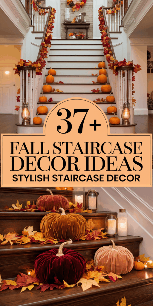 37+ Fall Staircase Decor Ideas: Stylish Staircase Decor