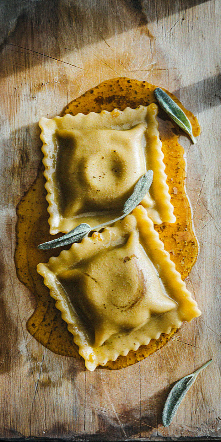 Pumpkin Ravioli With Sage Brown Butter